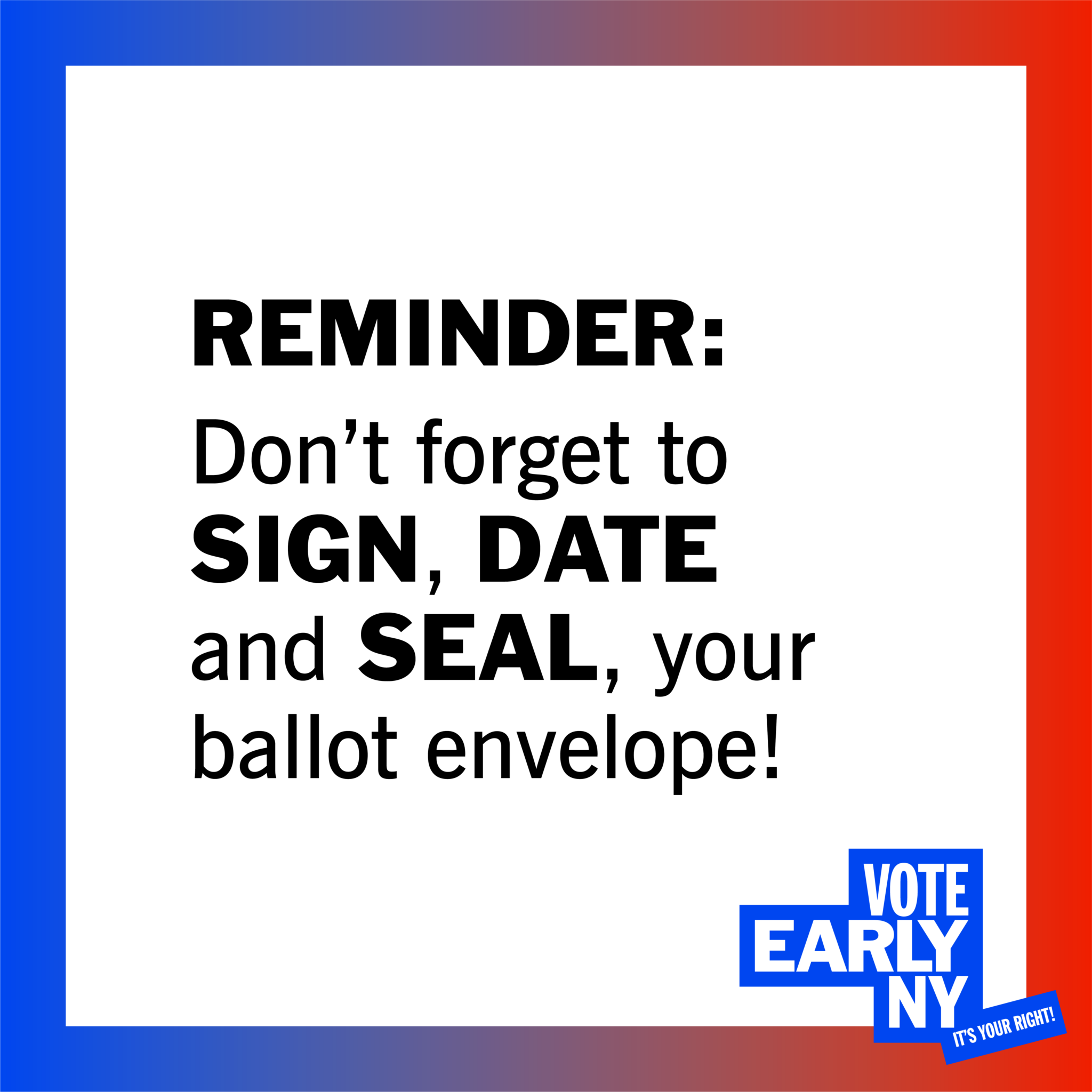 NY Mail Voting Guide - VOTE EARLY NY